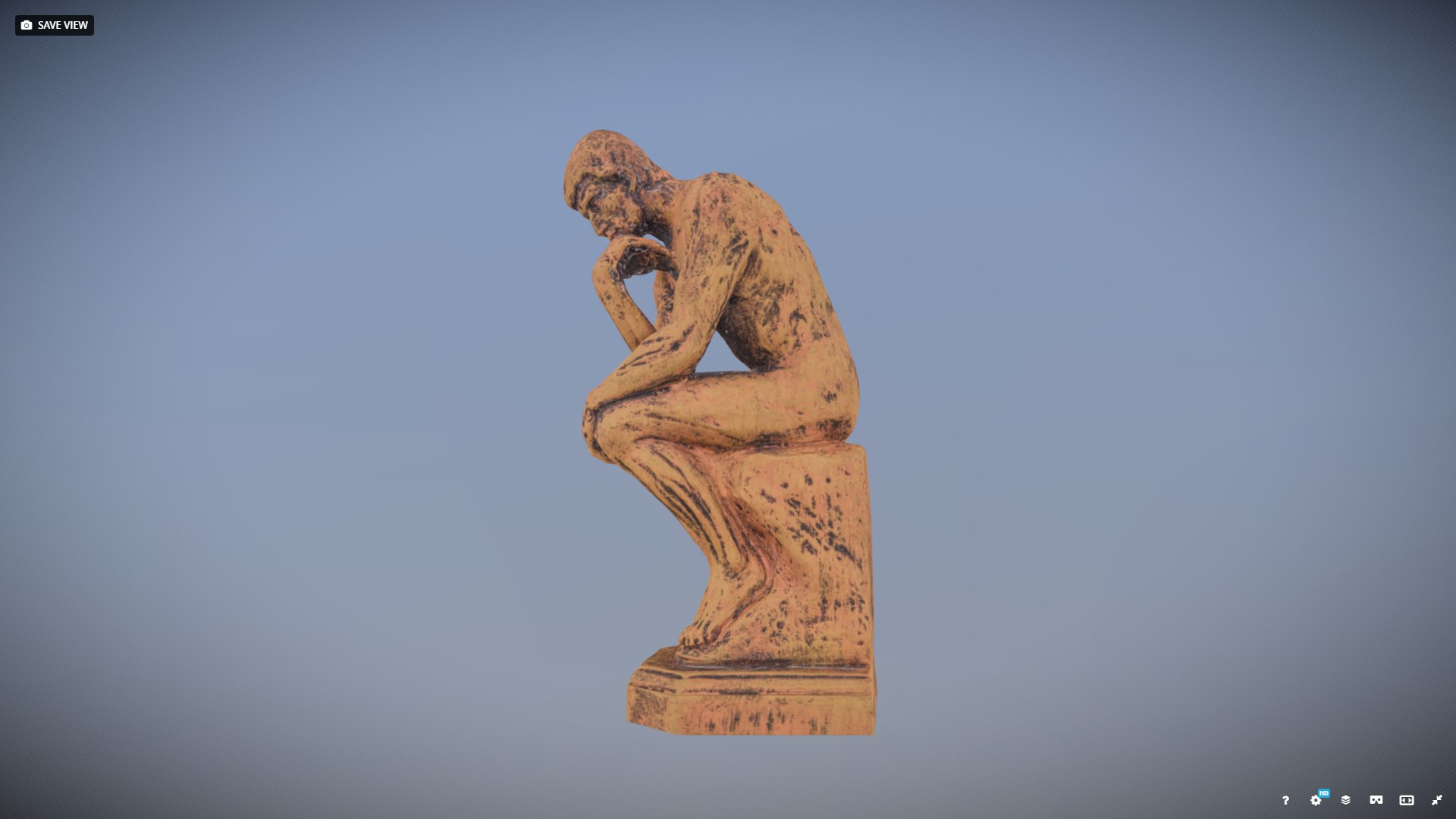 Thinker Statue 3D Model - TurboSquid 1384418