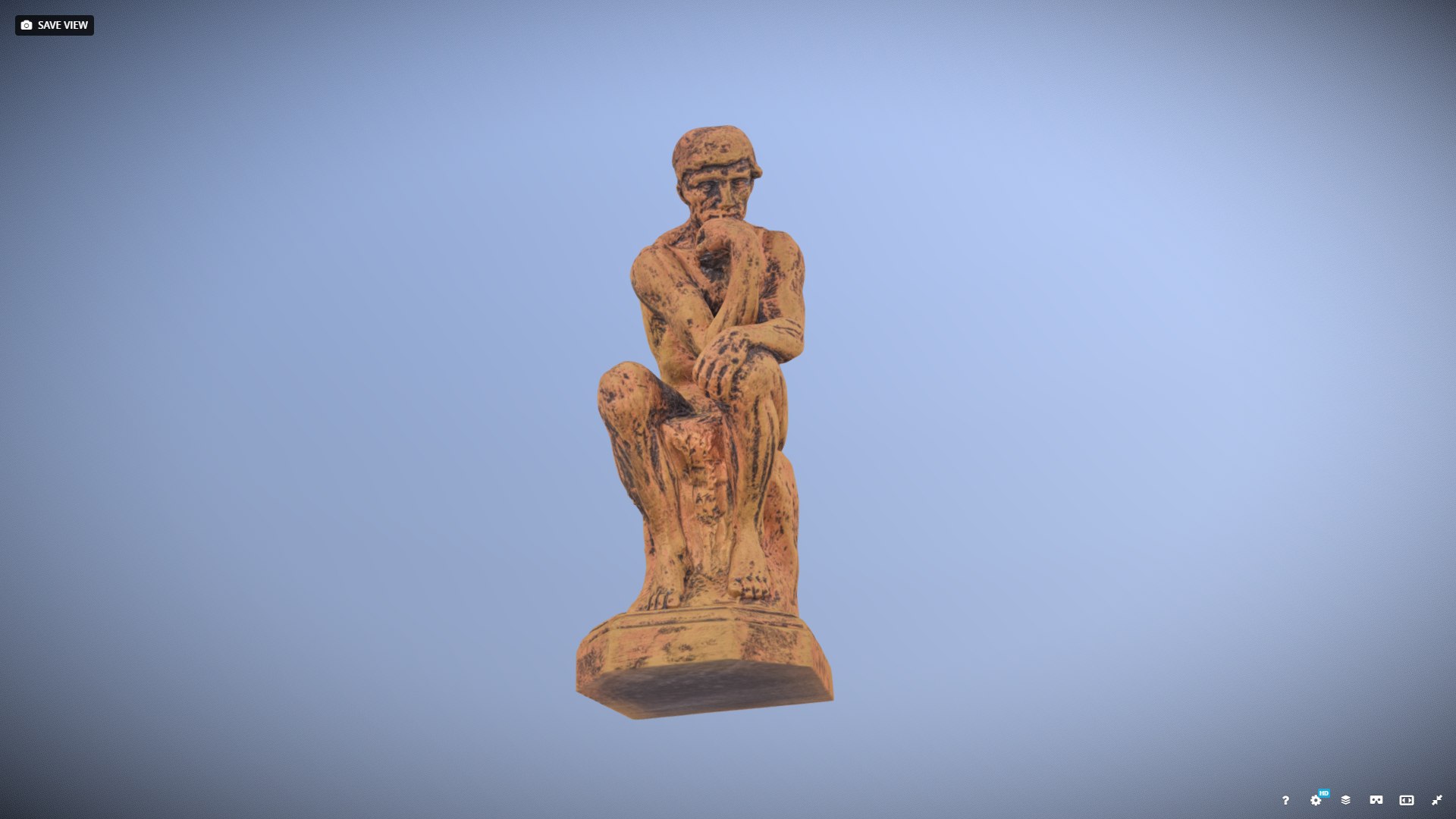 Thinker Statue 3D Model - TurboSquid 1384418