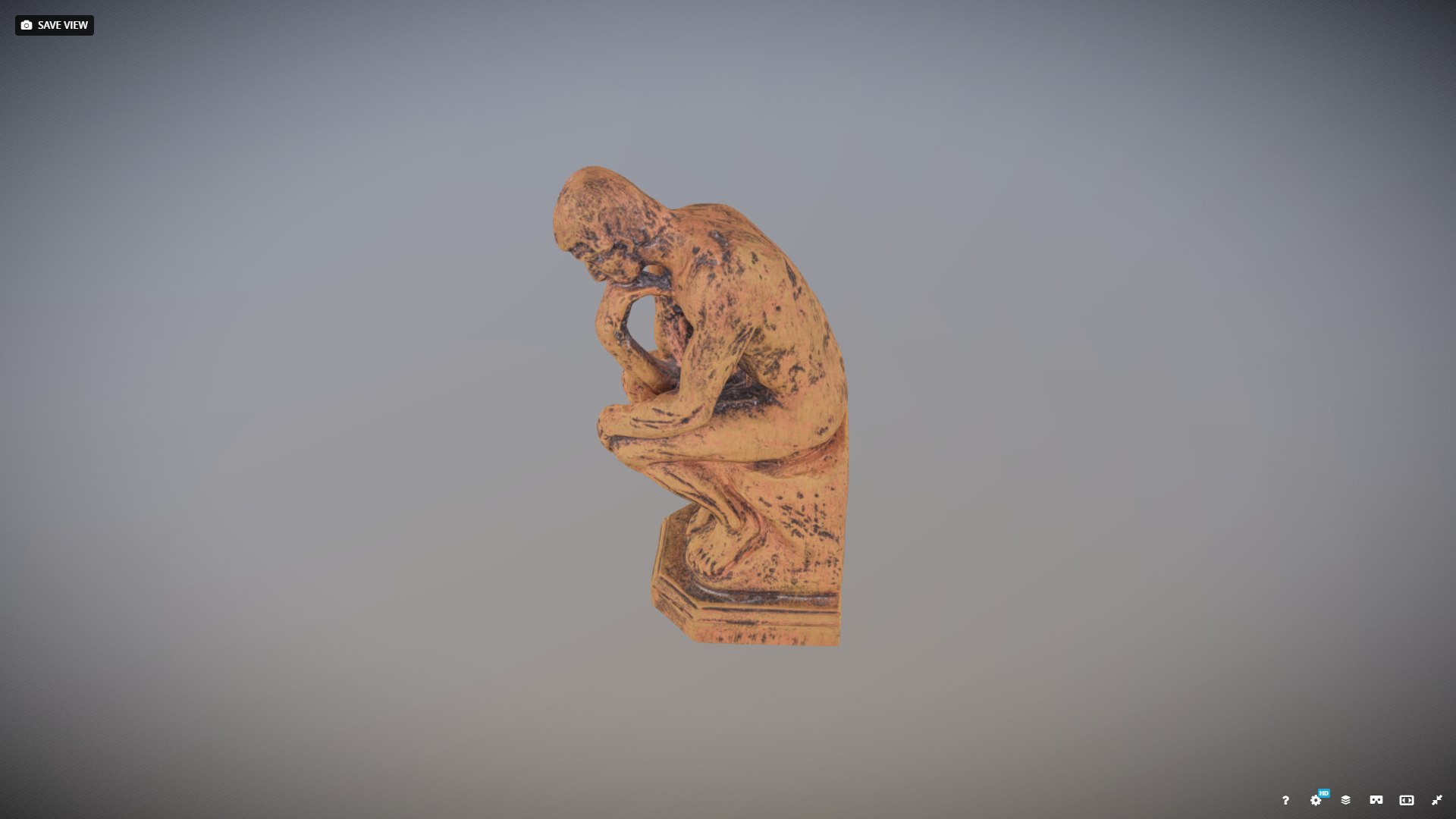 Thinker Statue 3D Model - TurboSquid 1384418