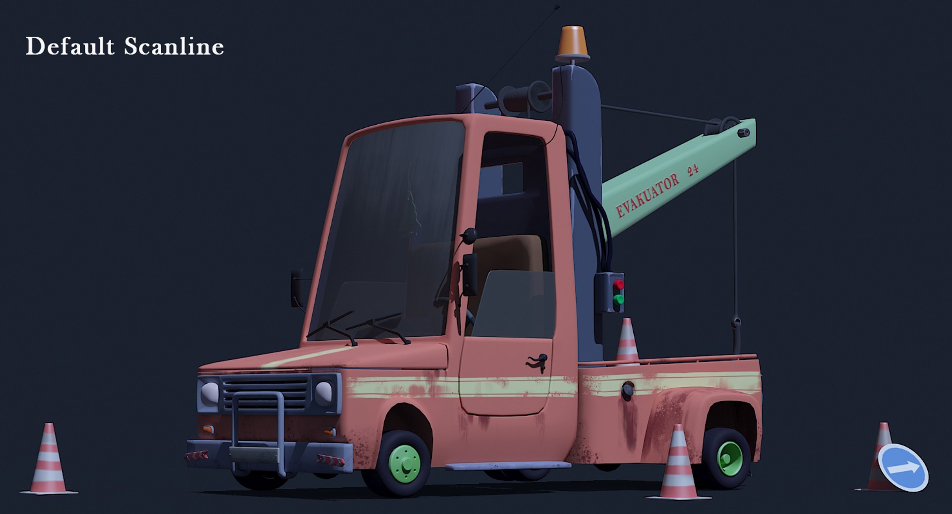 3D Cartoon Wrecker Model - TurboSquid 1249500