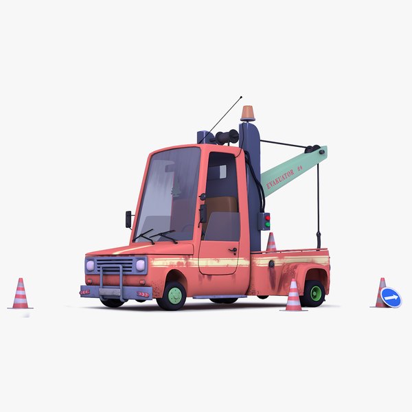 3D cartoon wrecker model - TurboSquid 1249500