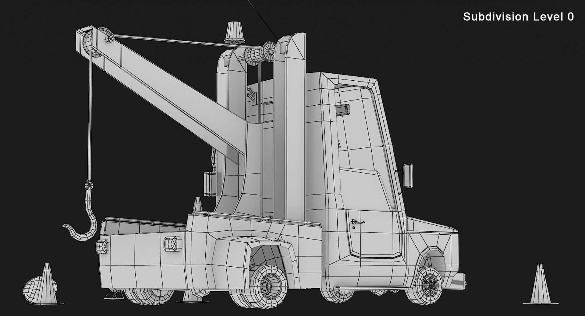3D Cartoon Wrecker Model - TurboSquid 1249500