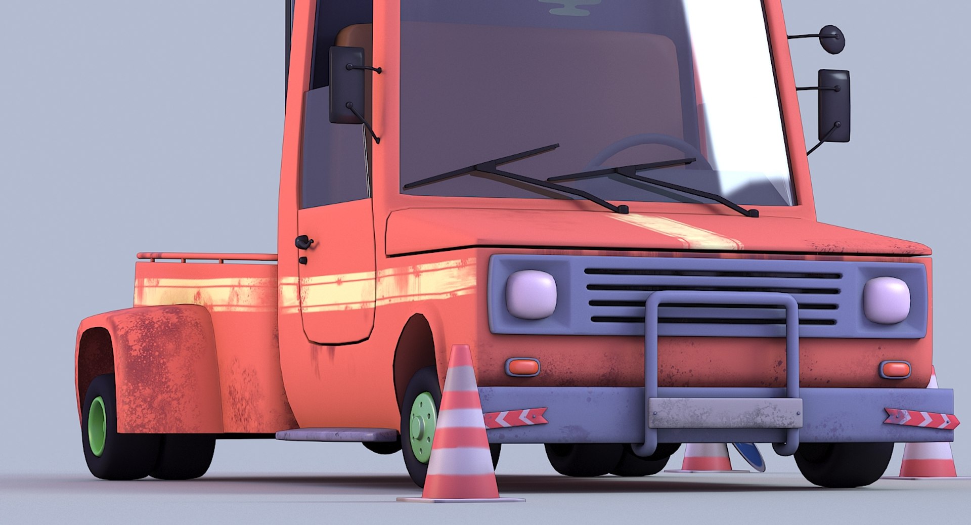 3D Cartoon Wrecker Model - TurboSquid 1249500