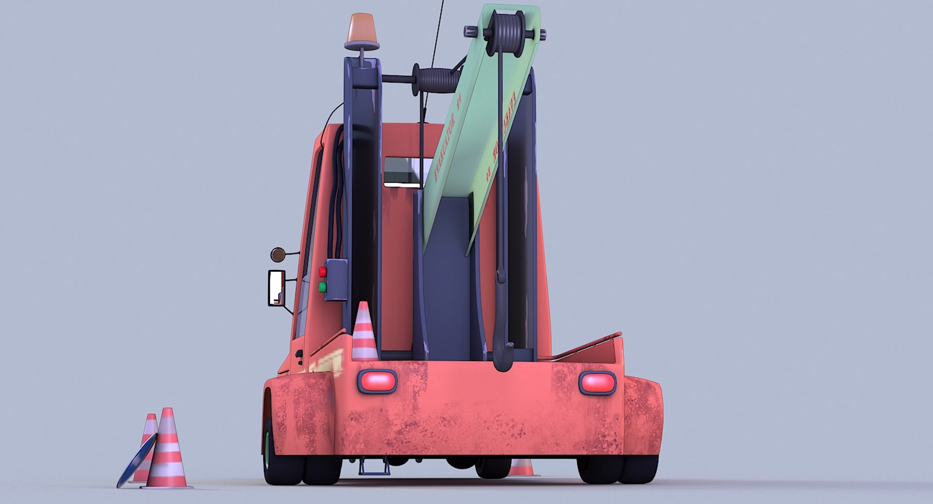 3D Cartoon Wrecker Model - TurboSquid 1249500