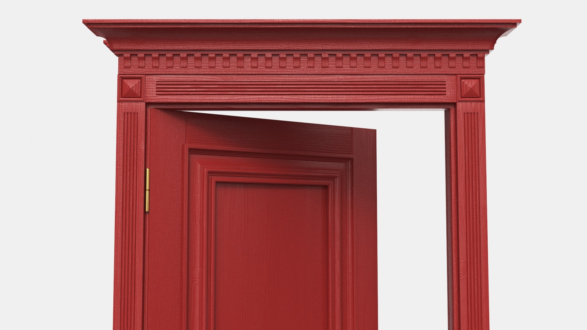 3D Classic Door Wood RAL 3003 - TurboSquid 2023825