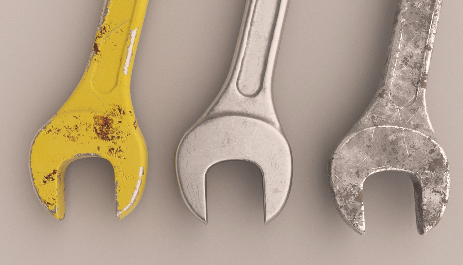 3d Model Wrench Tool Key 2