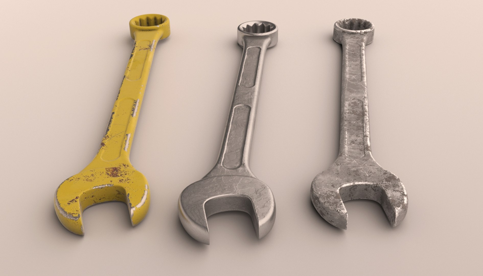 3d Model Wrench Tool Key 2