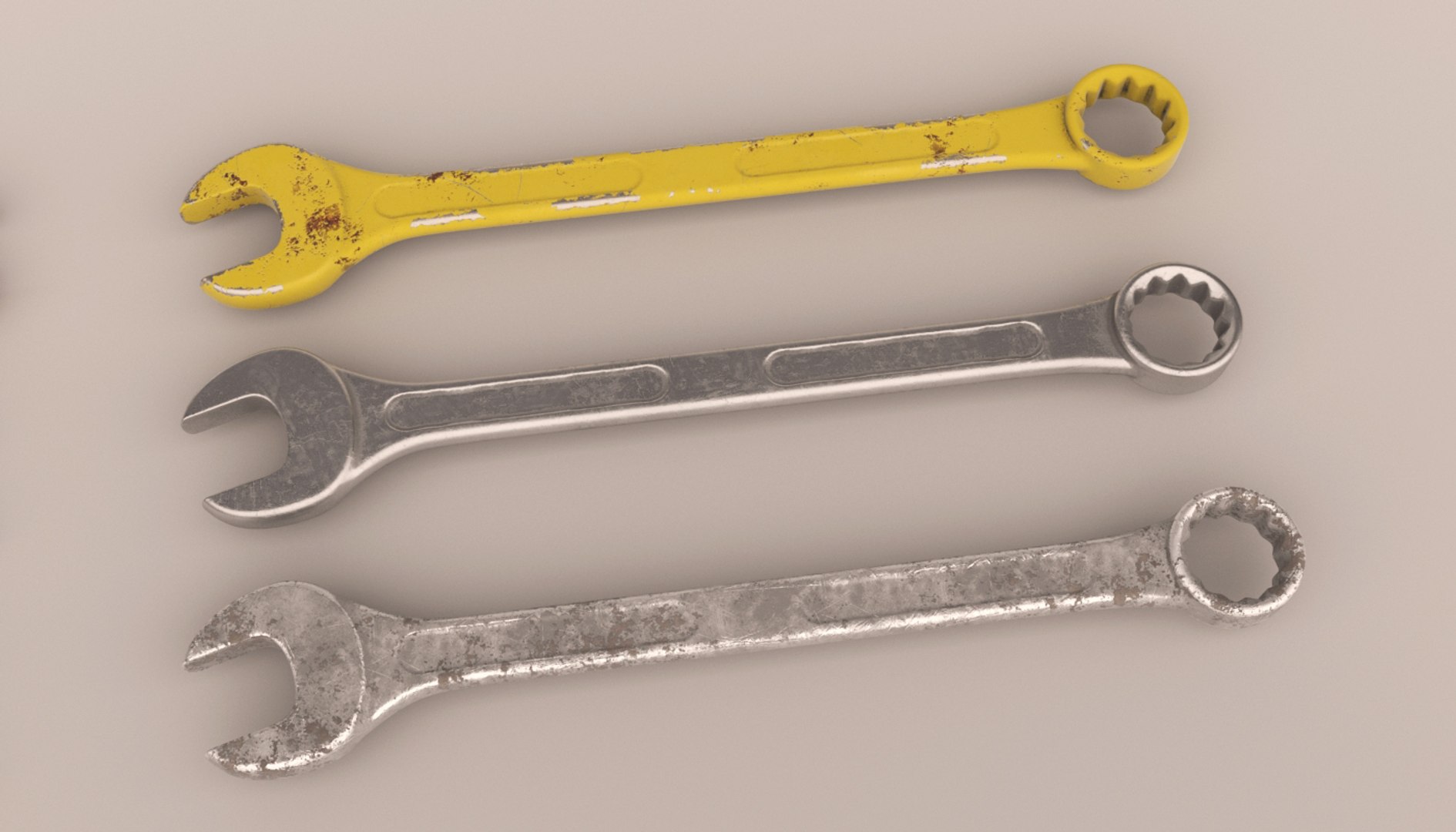 3d Model Wrench Tool Key 2