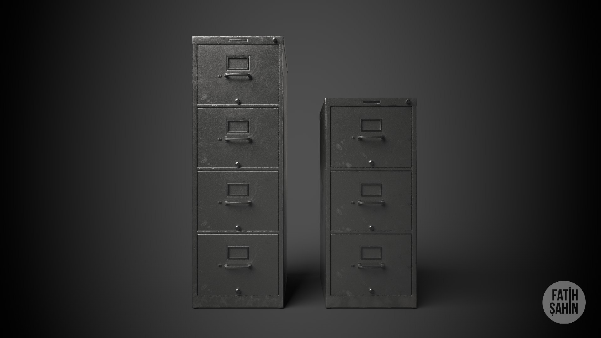 3D Filing Cabinets Game Ready - TurboSquid 1982625