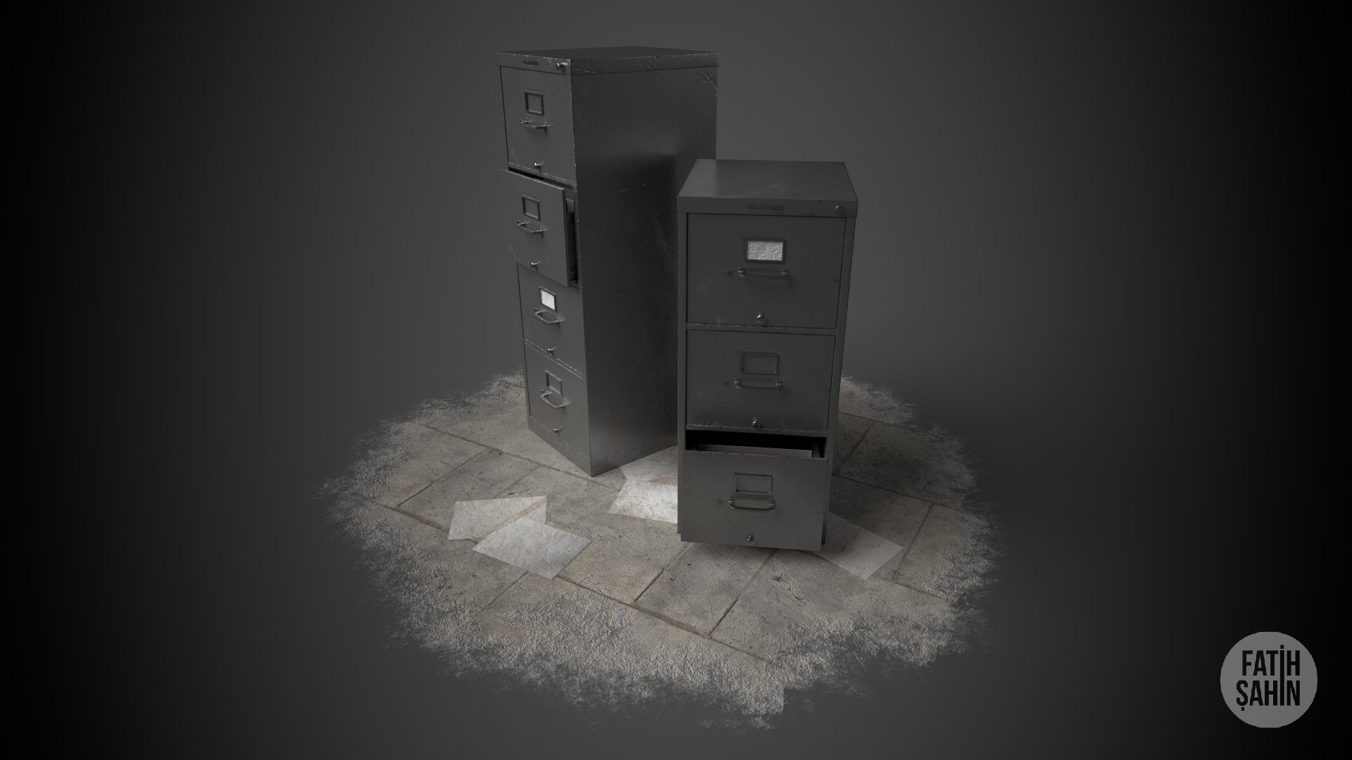 3D Filing Cabinets Game Ready - TurboSquid 1982625