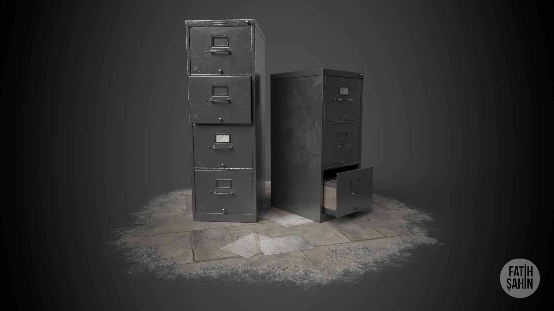 3D Filing Cabinets Game Ready - TurboSquid 1982625