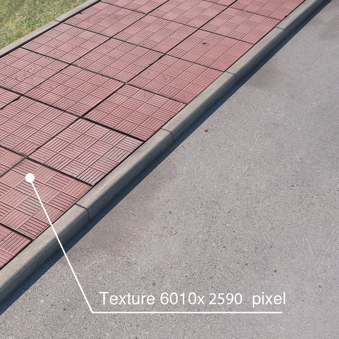 3D Walkway Paving Road - TurboSquid 1237645