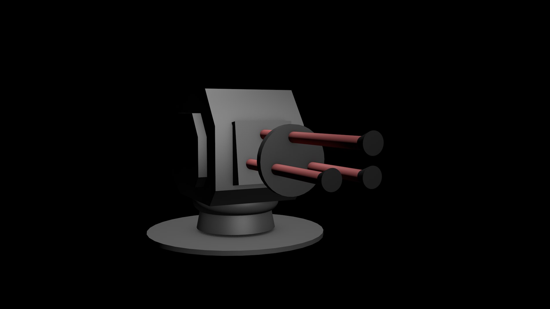 3D low-poly turret - TurboSquid 1406585