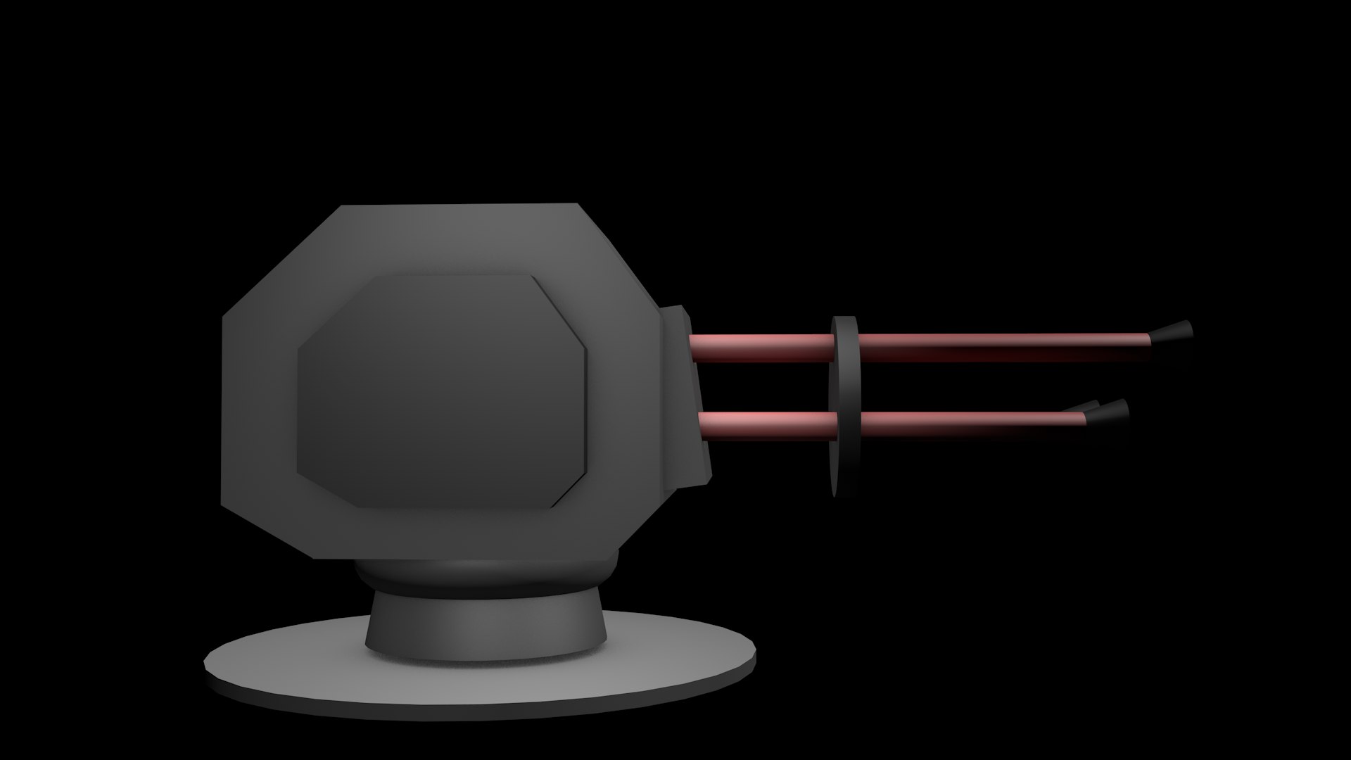 3D low-poly turret - TurboSquid 1406585