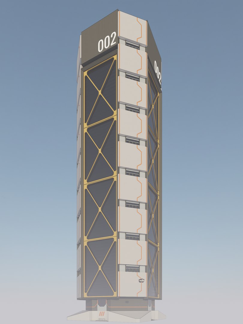 Sci-fi Mega Block 002 V2 Model - TurboSquid 2371387