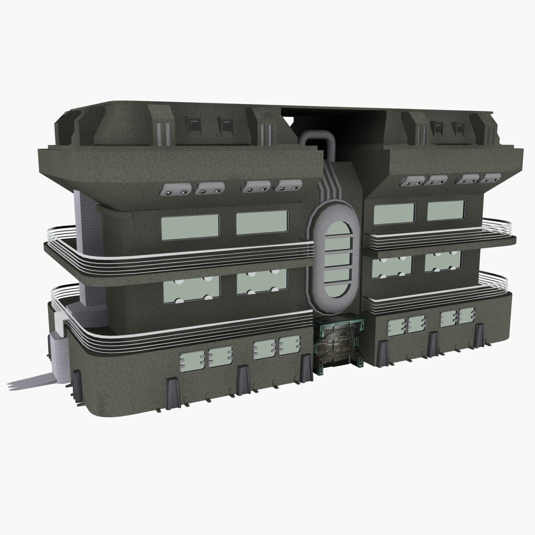 3d Model Sci Fi Building