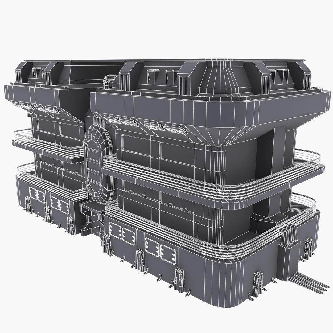 3d Model Sci Fi Building