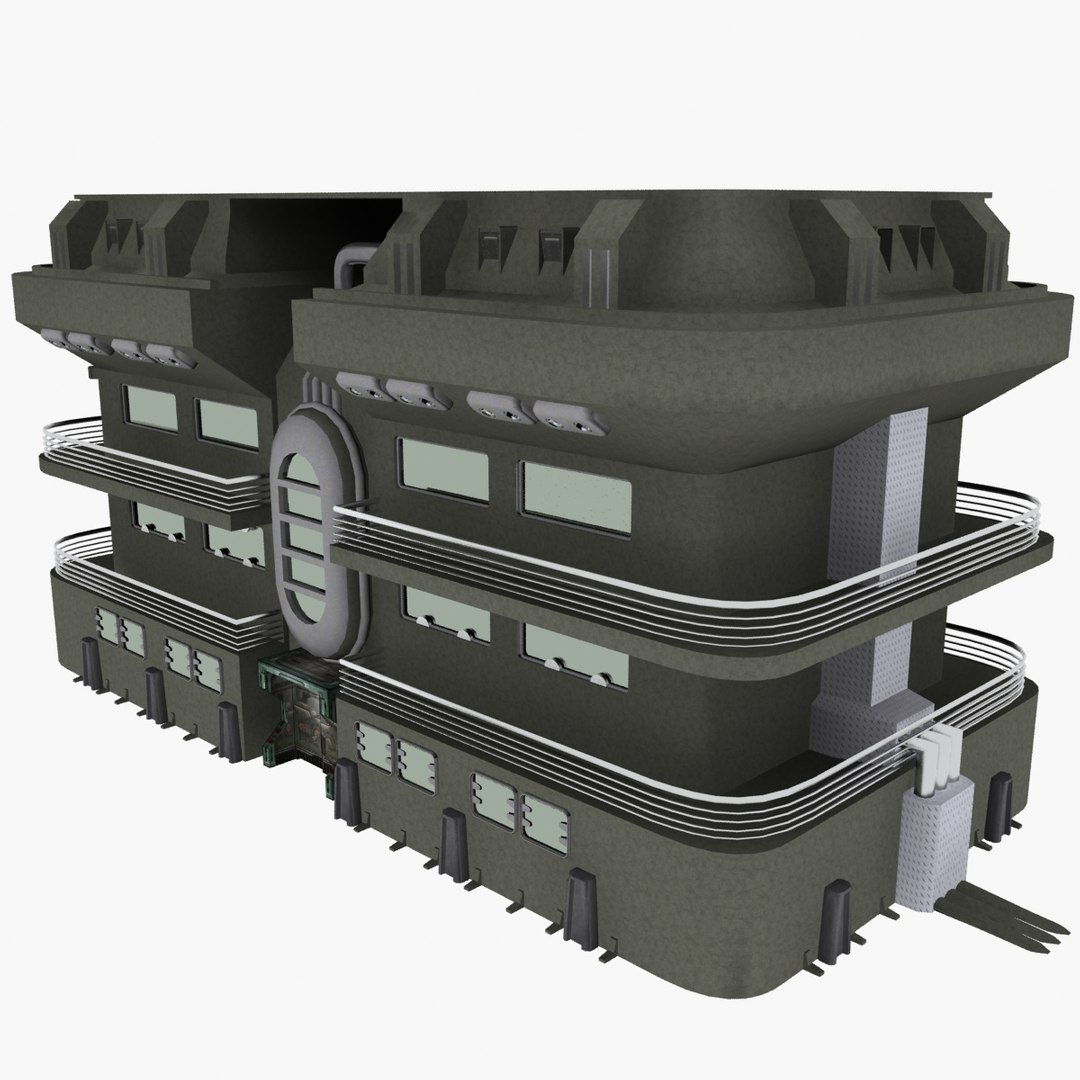 3d Model Sci Fi Building