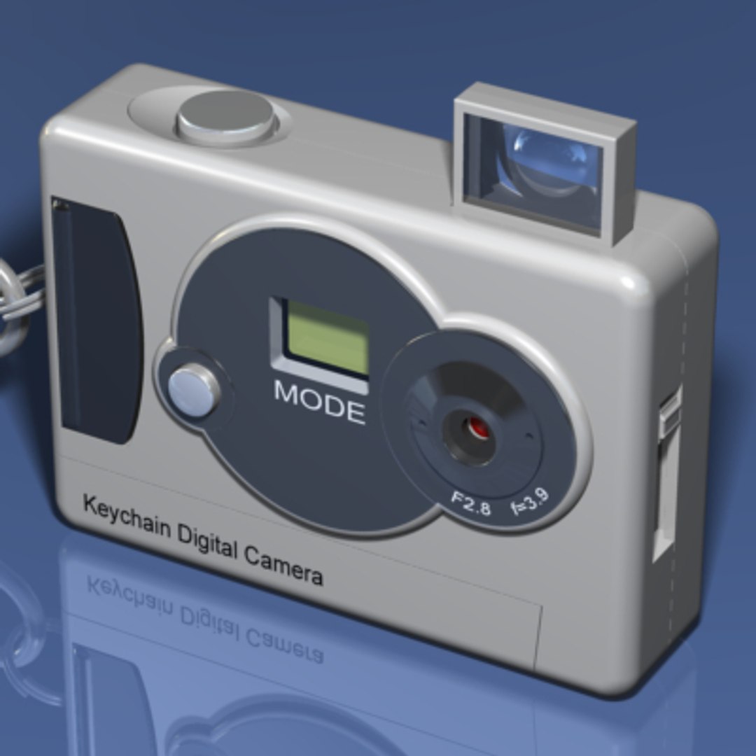 keychain digital camera key 3d model