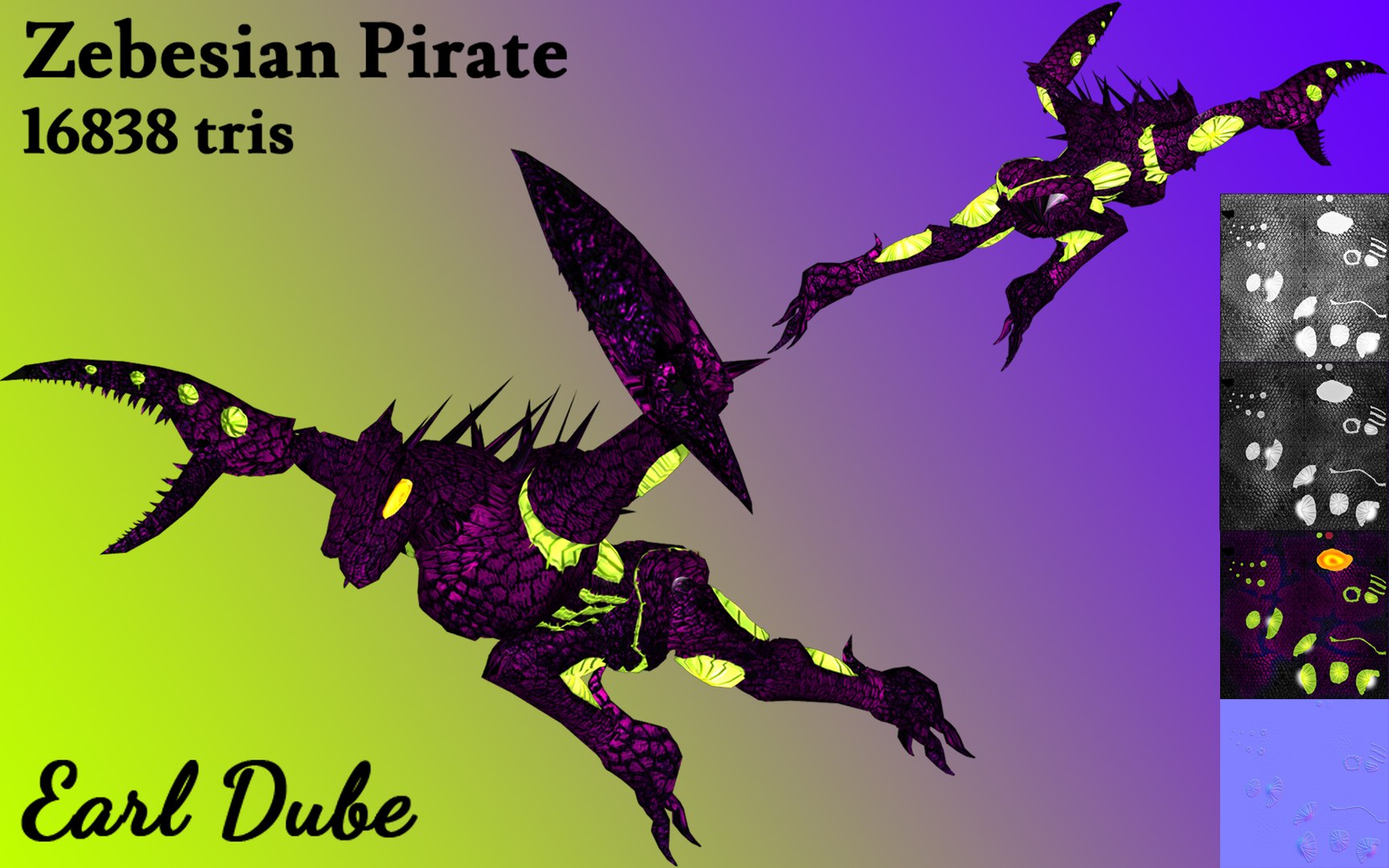 Zebesian Brute Model - TurboSquid 1236338