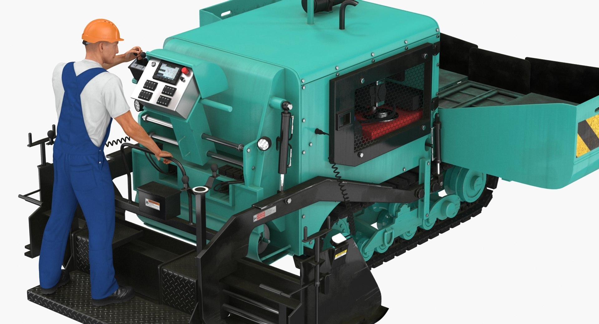 3D model asphalt paving machine operator - TurboSquid 1362936