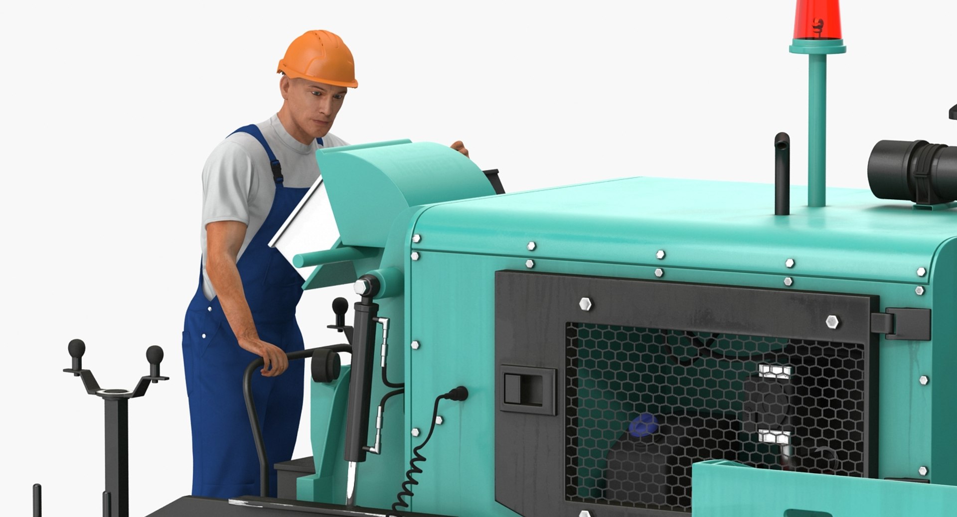 3D model asphalt paving machine operator - TurboSquid 1362936