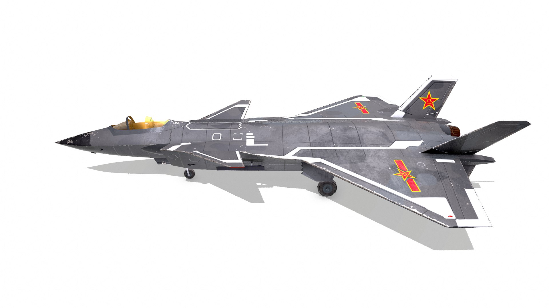 Chengdu J-20 Low-poly PBR Model - TurboSquid 1815846