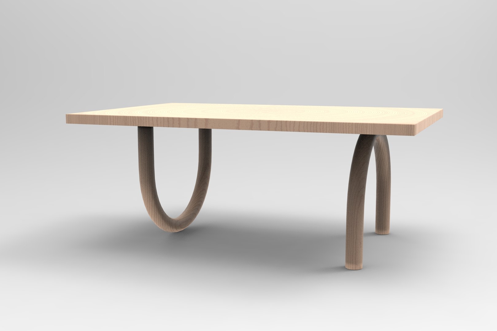 Typography-inspired Wooden Tables 3D Model - TurboSquid 1707563