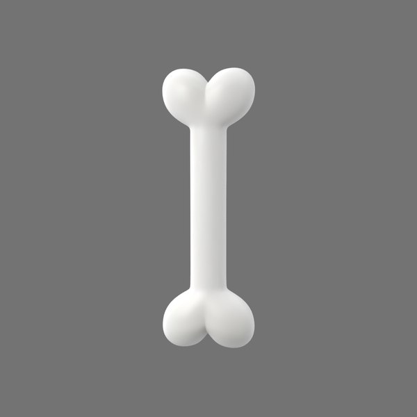 3d dogbone bone dog model