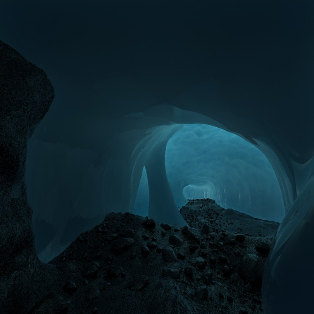 3d ice cave landscape desert model