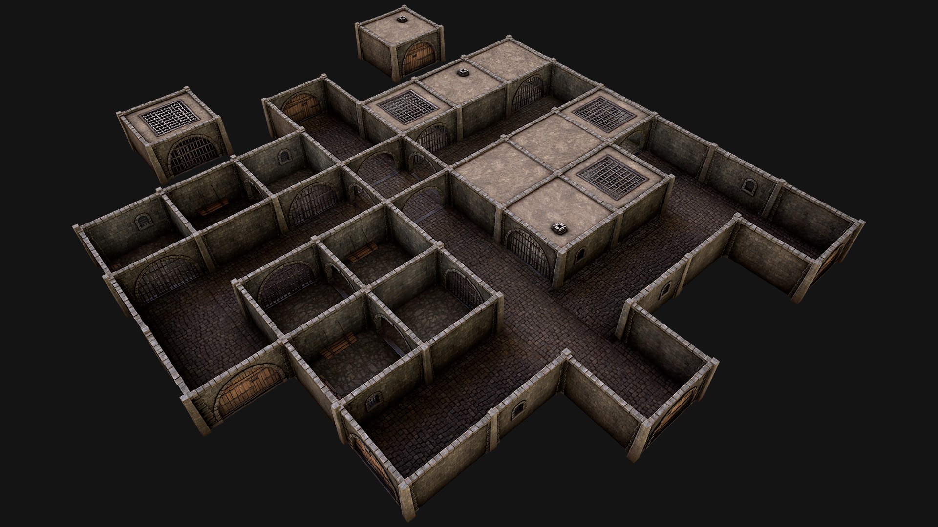 3D Medieval Prison Constructor Model - TurboSquid 2016190