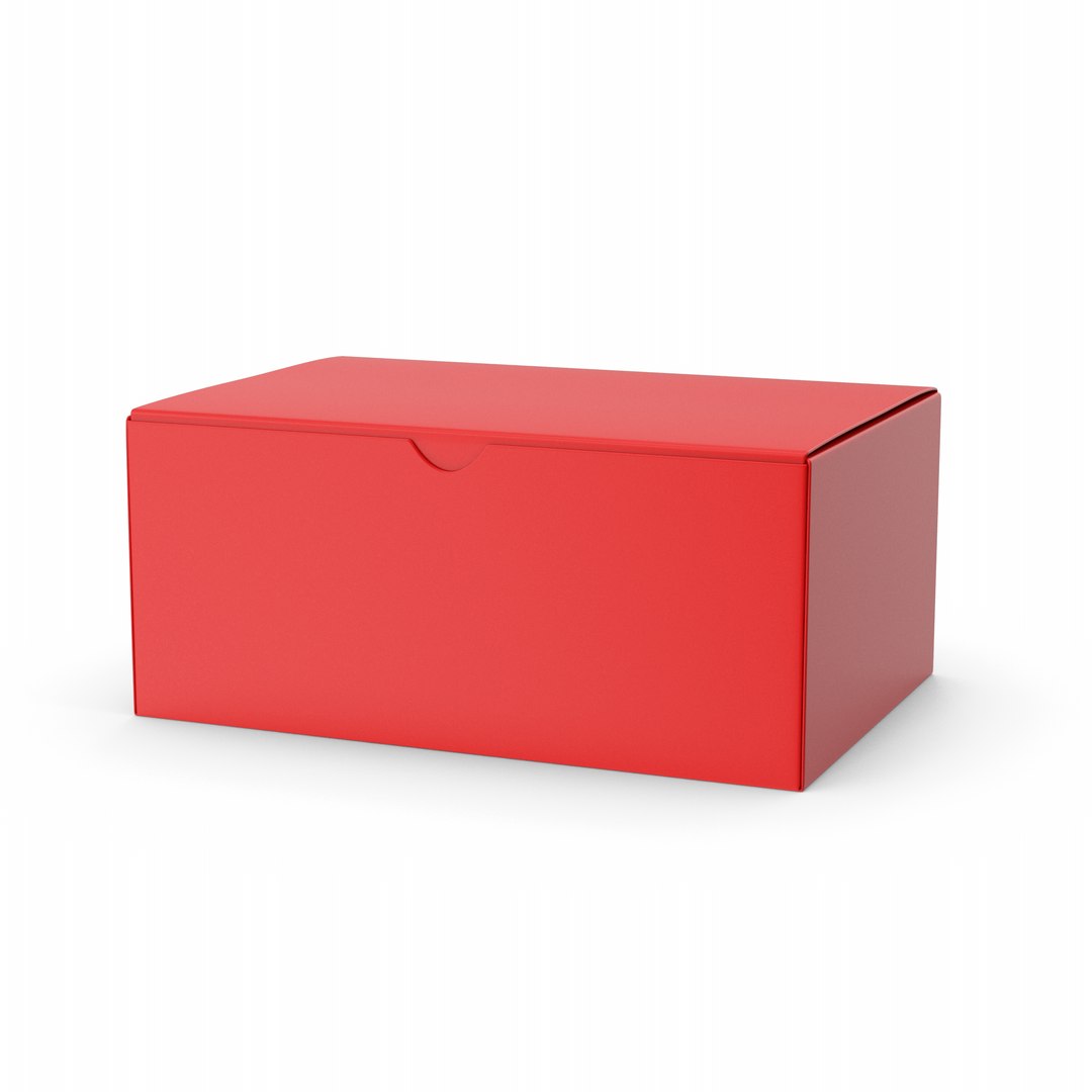 3D Red Box Package - TurboSquid 1907249
