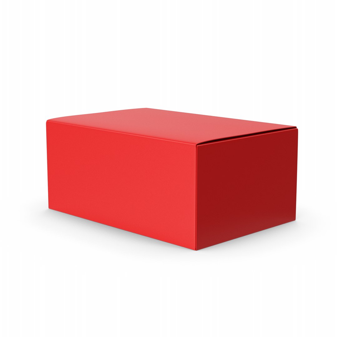 3D Red Box Package - TurboSquid 1907249