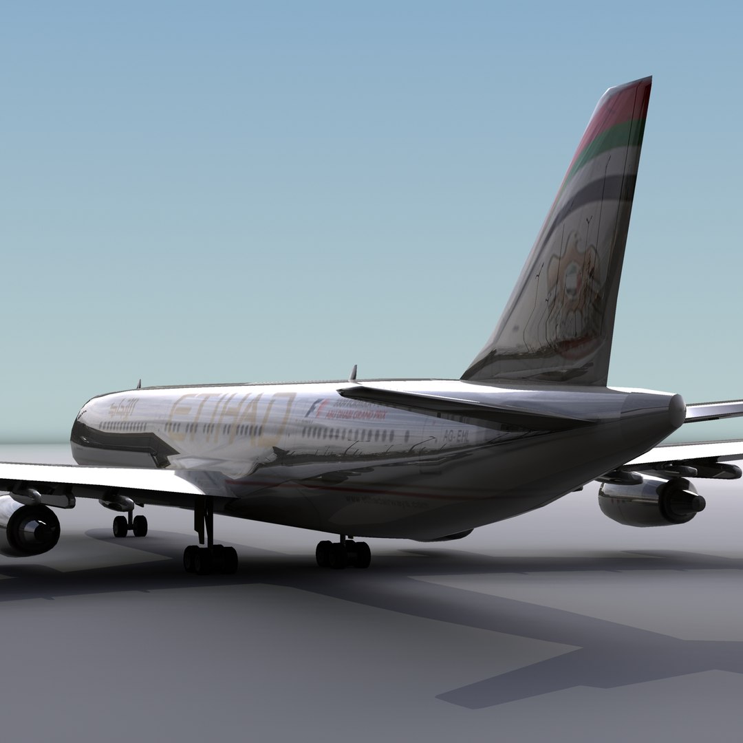 3d Airbus A340 Etihad 340