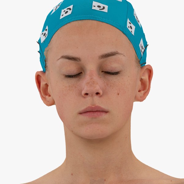 modelo 3d Rhea Cabeza humana Ojos cerrados AU43 Raw Scan - TurboSquid ...