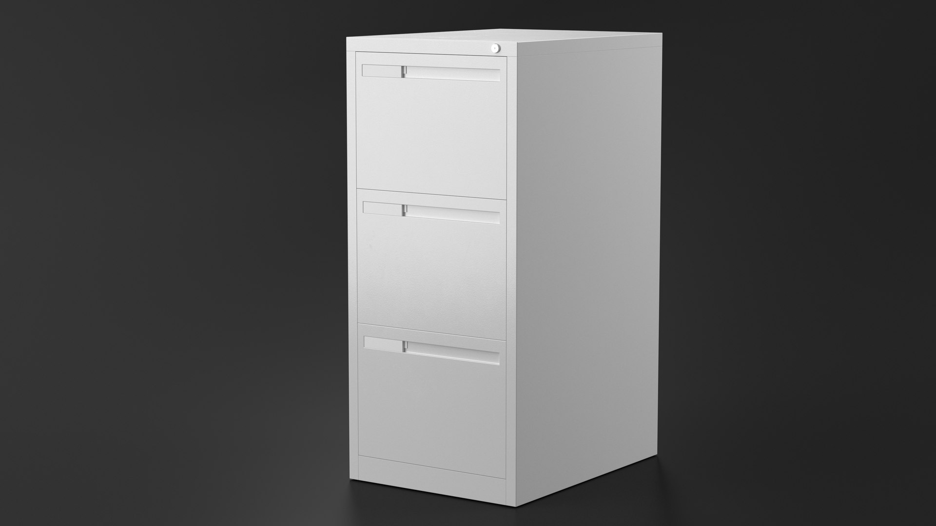 Filing Cabinet 3 Drawer Grey Model - TurboSquid 2223769