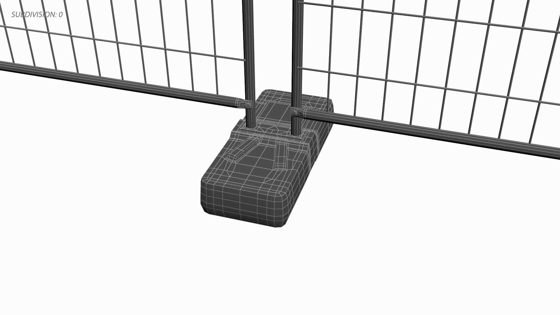 Temporary Movable Fence Panel Model - TurboSquid 2288406
