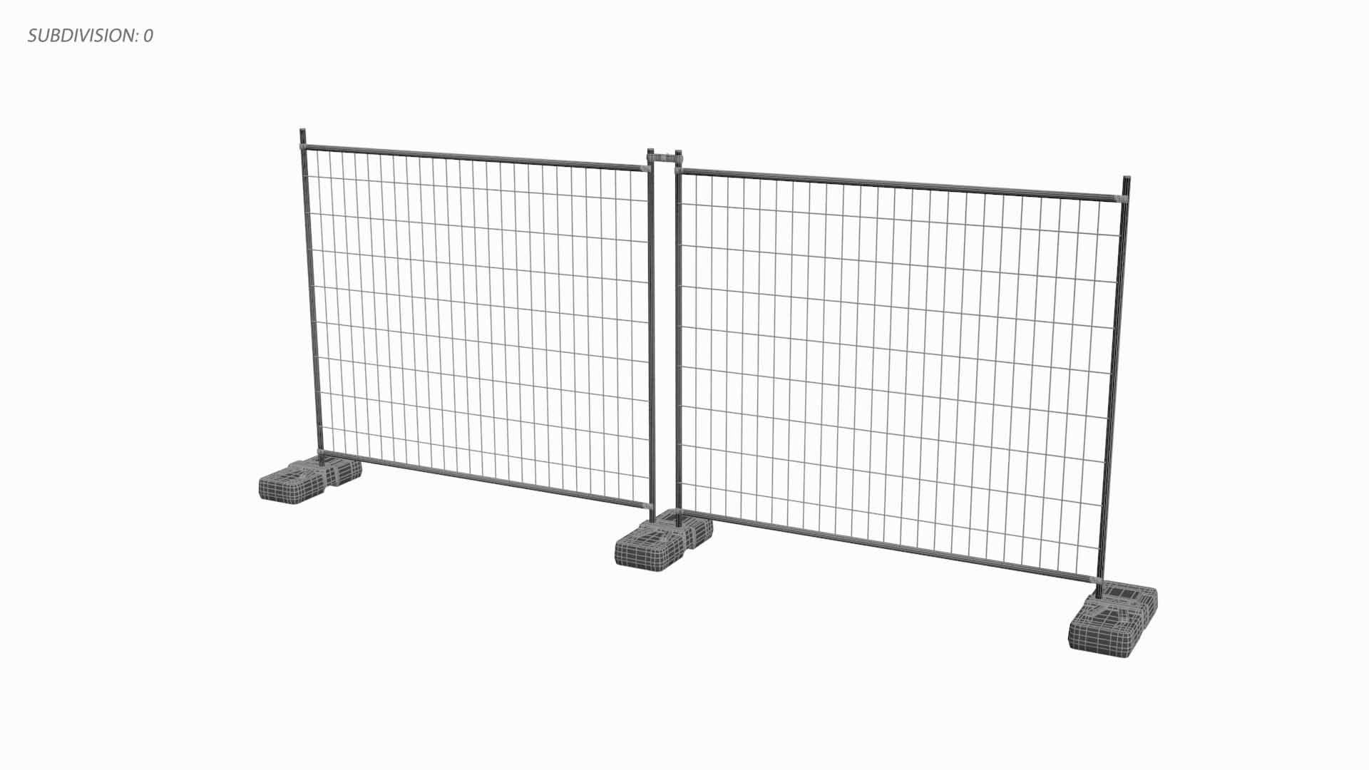 Temporary Movable Fence Panel Model - TurboSquid 2288406