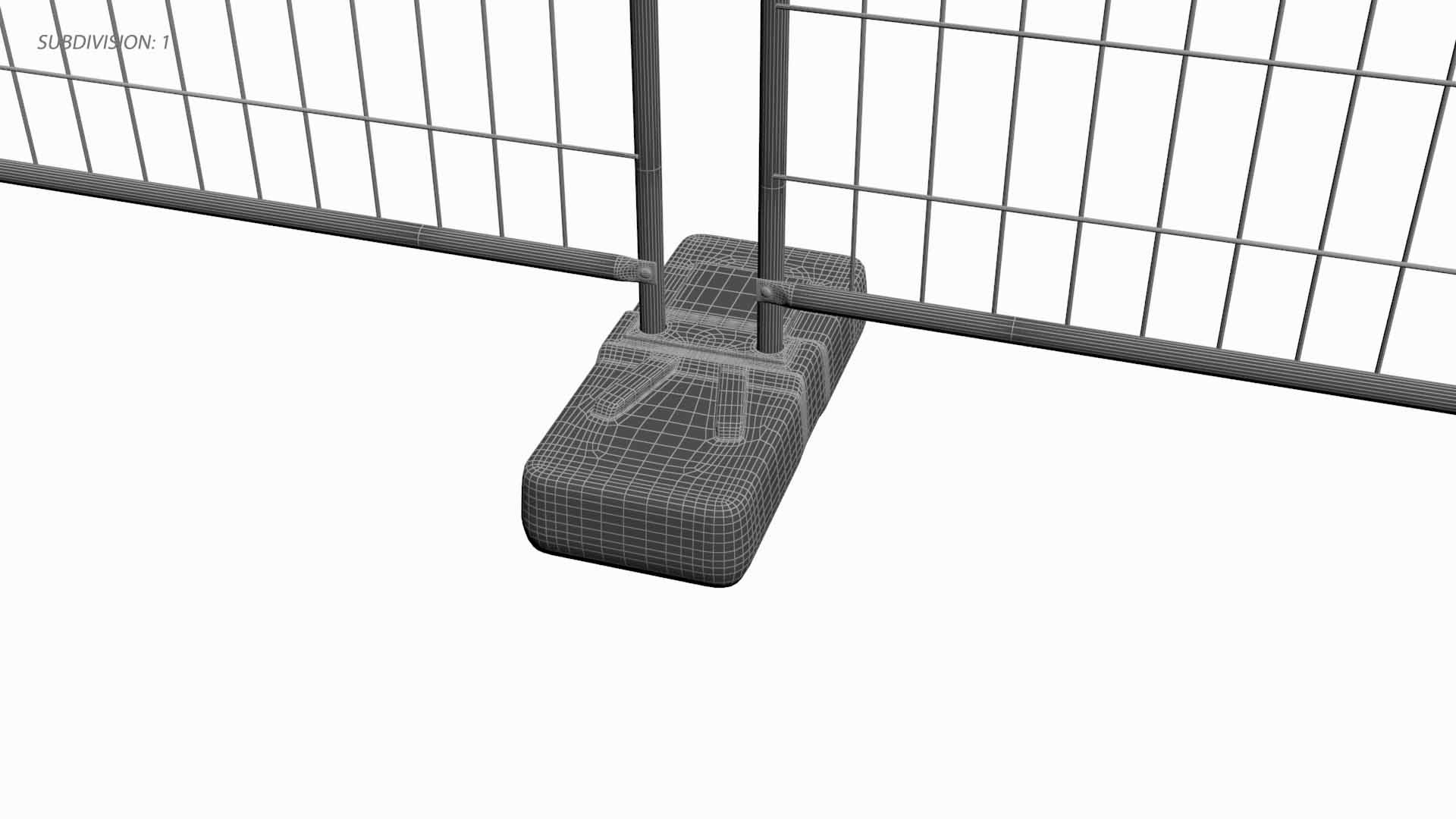 Temporary Movable Fence Panel Model - TurboSquid 2288406