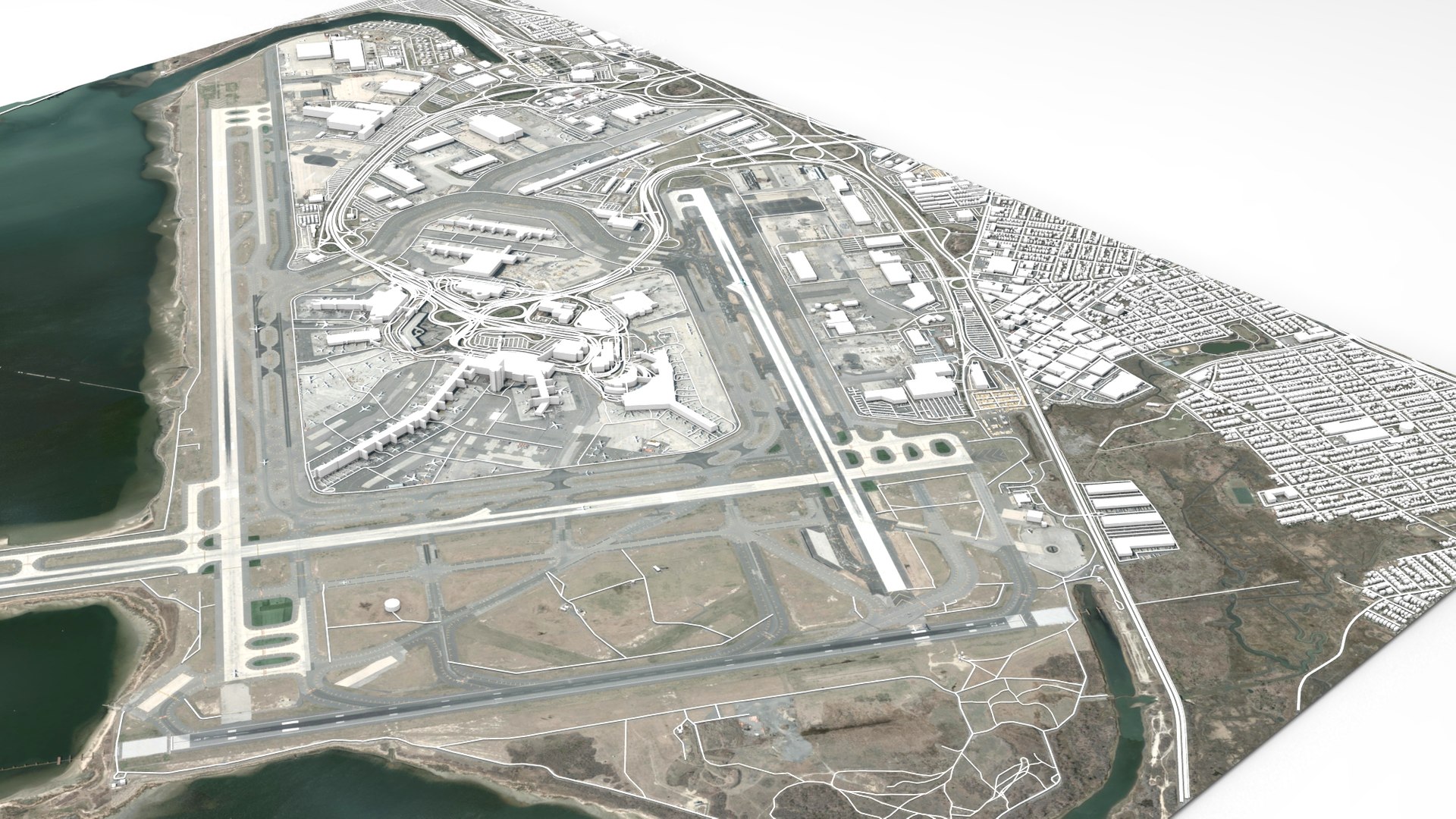 John F Kennedy International Airport Model - TurboSquid 2059967