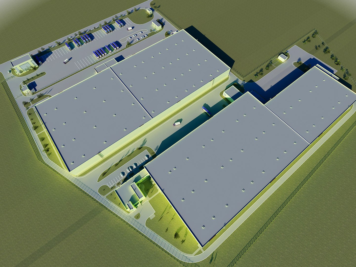 3d plant office building model