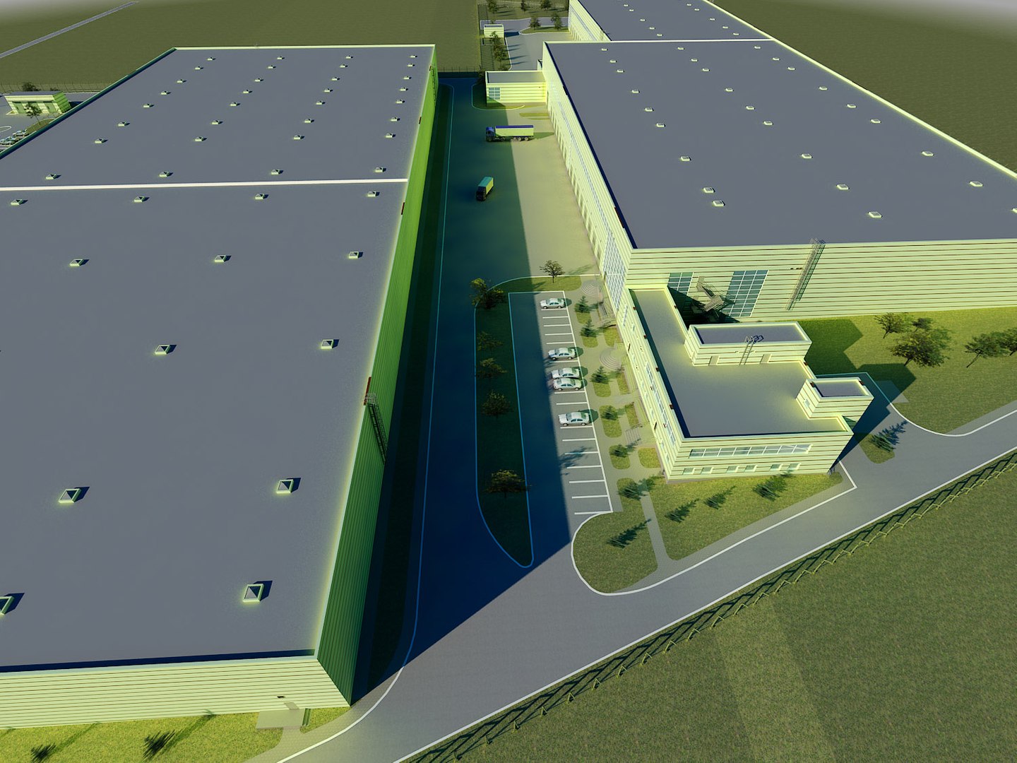 3d plant office building model