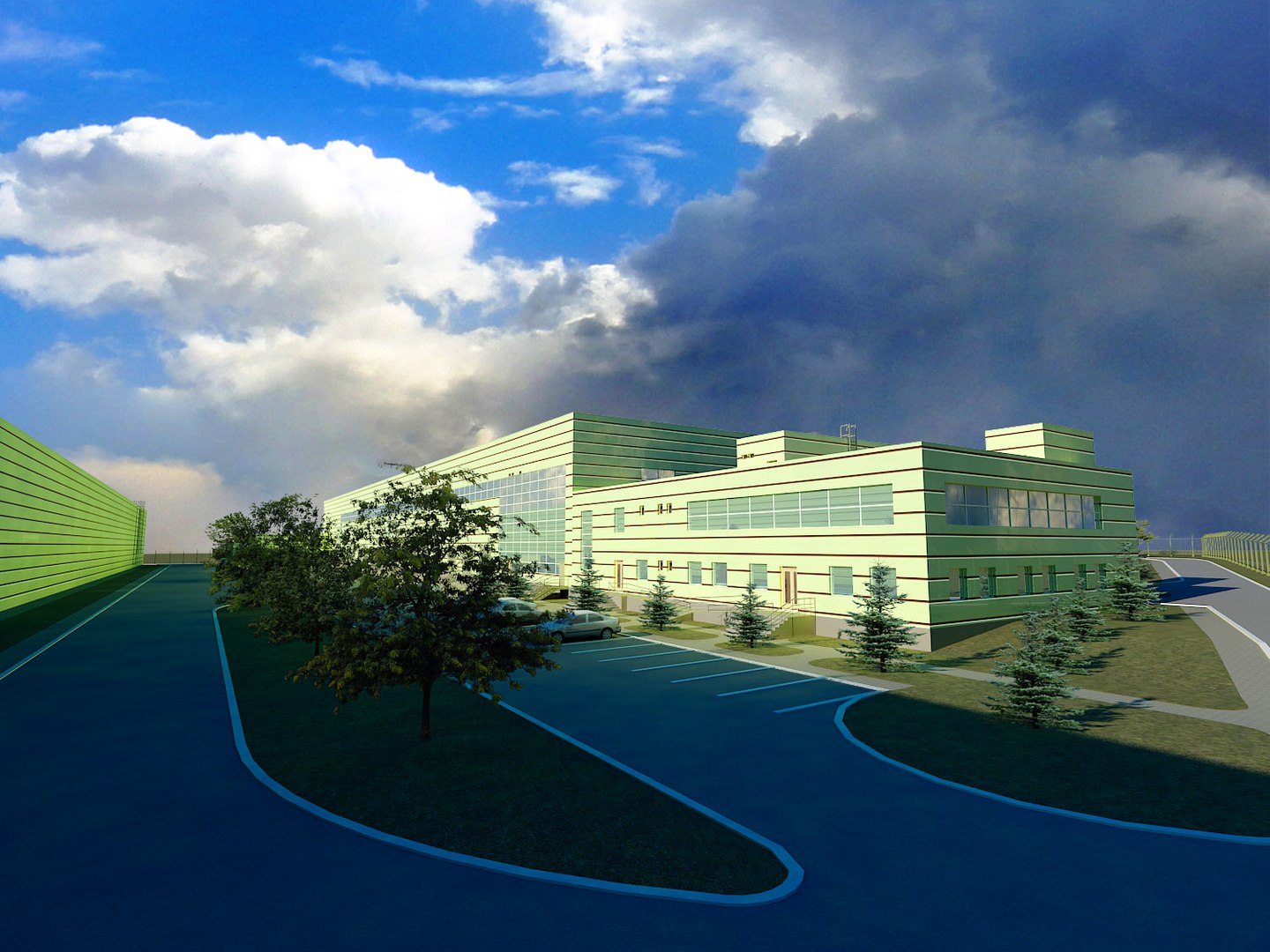 3d plant office building model