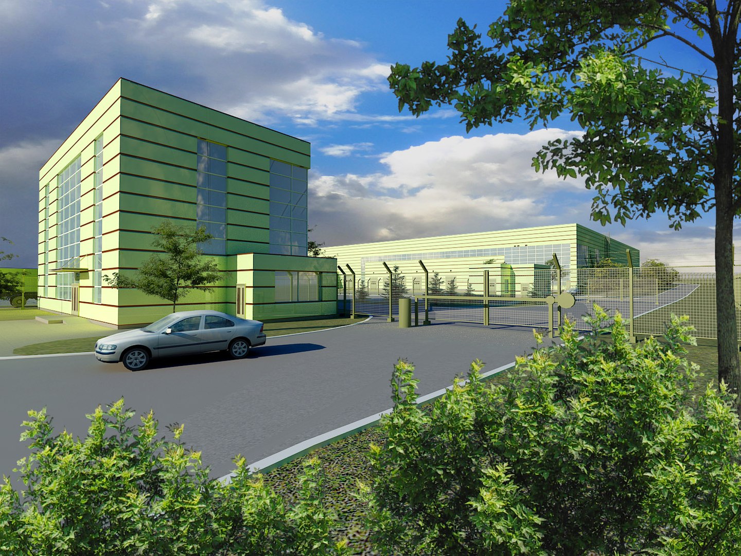 3d plant office building model