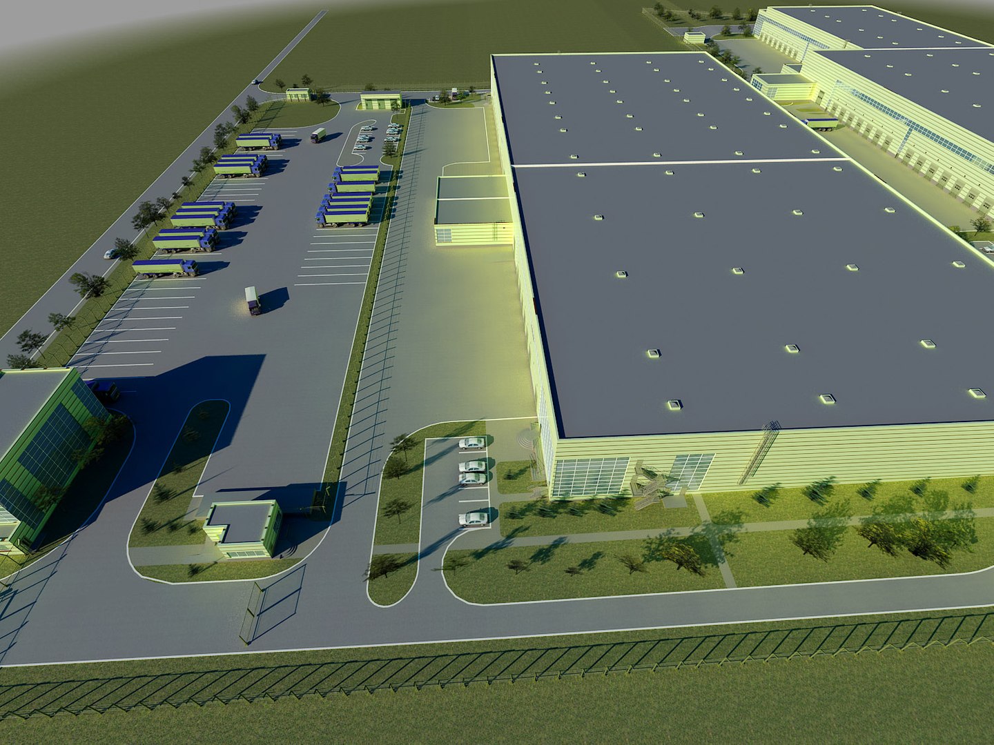 3d plant office building model