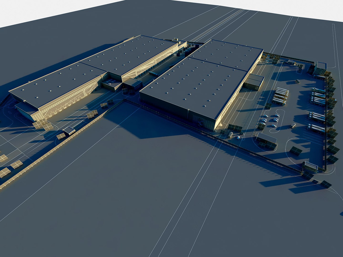 3d plant office building model