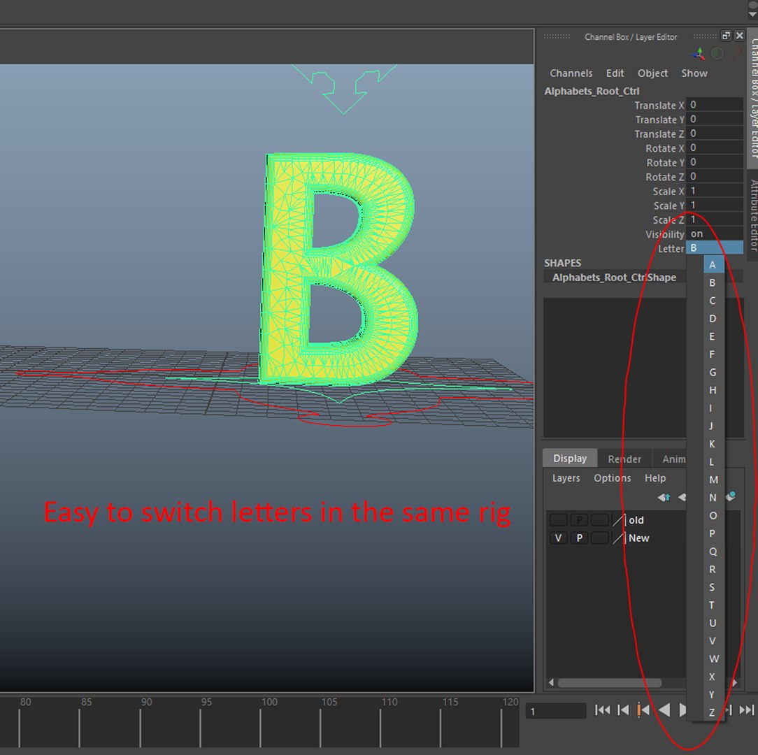 Alphabets Rig With Stretch And Squash 3D - TurboSquid 1926920