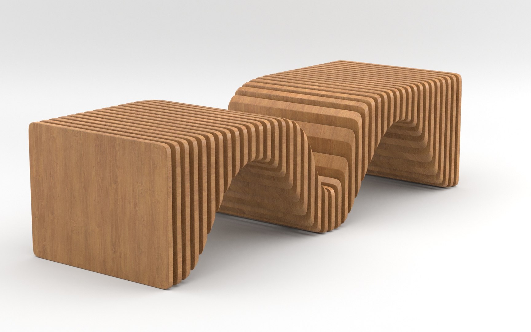Parametric Wooden Bench 3D - TurboSquid 1659335