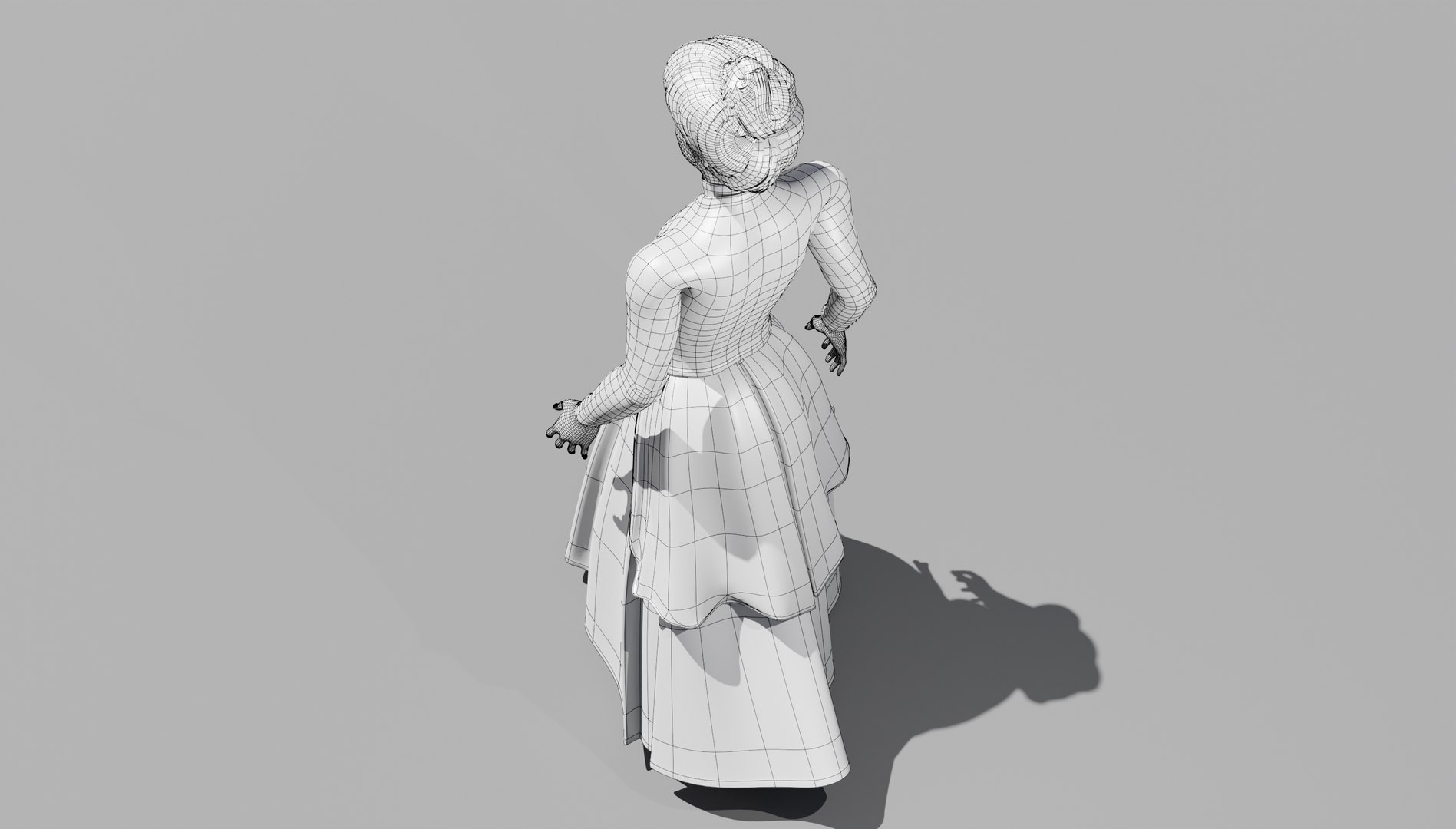 Victorian Female 01 - Body and Face Rigged - 3 versions model ...