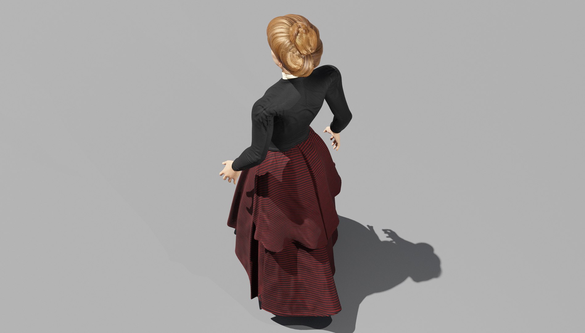 Victorian Female 01 - Body and Face Rigged - 3 versions model ...